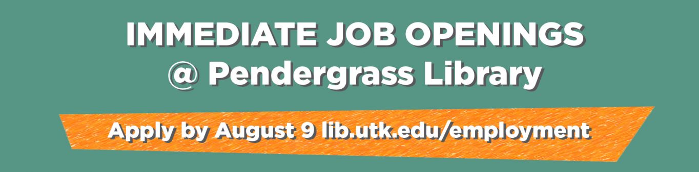 Immediate Job Openings Available at Pendergrass Library