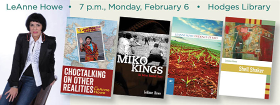 Writers in the Library Presents LeAnne Howe, Feb. 6