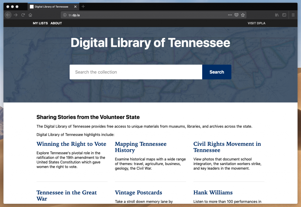 UT Libraries Helps Launch New Digital Library of Tennessee Portal