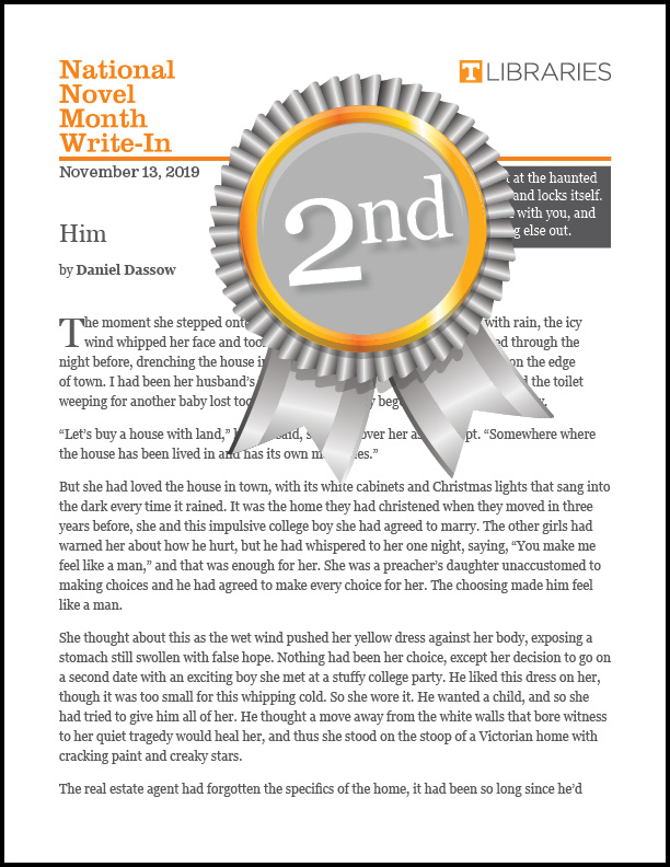 And the winner of our short story contest is