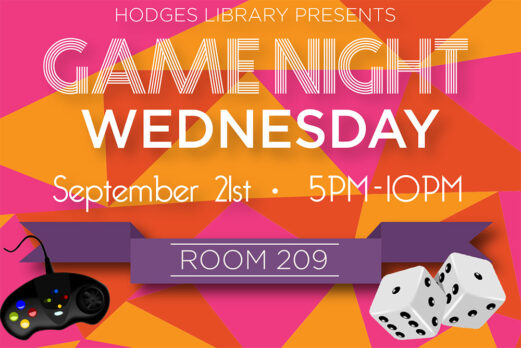 Game Nights at Hodges Library Begin Sept. 21